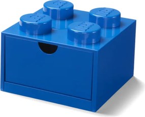 Úložný box lego stolní box 4 se zásuvkou modrý