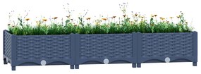 Vyvýšený záhon 120 x 40 x 23 cm polypropylen 310399