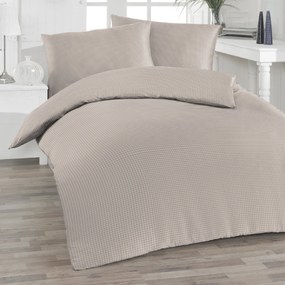 Florella Saténové povlečení Edel Satin Karo Five Linen Rozměr: 70x90 + 140x200 cm