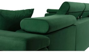 Rohová rozkládací sedačka ve tvaru U Torezio Bis, Potah: ekokůže Soft 017 (bíla) + Lux 05, Strana: levá