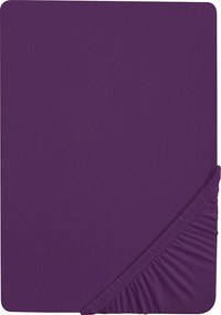 Biberna Napínací prostěradlo žerzej-elastan, výška rohu do 25 cm. (fialová, 180-200 x 200 cm)