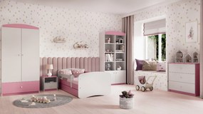 BabyBeds Sestava dětského nábytku včetně postele s úložným prostorem - Babydreams Velikost postele: 180x80 cm, Barevné provedení: Růžová
