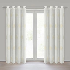 ZÁCLONA NA KROUŽCÍCH SABINA 140X250 CM LISTY