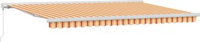 Stahovací markýza Žlutá a oranžová 500 × 300 cm Plátno a hliník 3331255