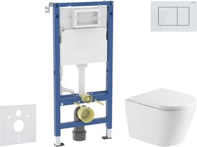 Geberit Duofix - Set předstěnové instalace, klozetu Nefia a sedátka softclose, tlačítko Delta20, alpská bílá SANI11CA31116