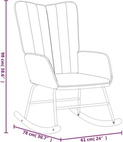 vidaXL Marketos Houpací křeslo se stoličkou hnědé samet