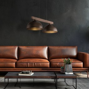 TK Lighting Hnědý závěsný lustr Oslo pro žárovku 2x E27 TK4507