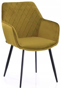 Prošívaná židle 60x43x89cm, různé barvy Barva: hořčicová