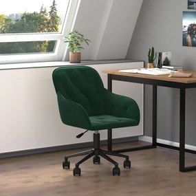 Petromila Otočná kancelářská židle tmavě zelená samet