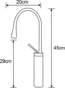 Mexen Dorado vysoká umyvadlová baterie, zlatá, 747310-50