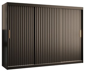 Šatní skříň RIFLO 1 Abika 250/200/62 barevné provedení: černý mat