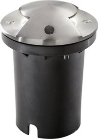 FAN I-HUMMER-R2 Pojízdné svítidlo Faro Carrabile Hummer Inox, stříbrné, 1 x GU10, 10,5 x 10,5 x 14,4 cm, IP67 - FANEUROPE