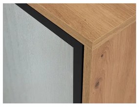 TV skříňka/stolek Brulpin 1K1P, Barva dřeva: dub artisan / dub artisan + černá