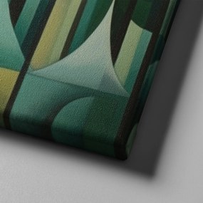 Obraz na plátně - Jehličnatý les v abstraktním stylu FeelHappy.cz Velikost obrazu: 120 x 40 cm