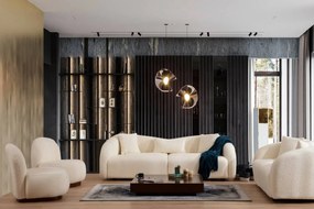 Designová 3-místná sedačka Wiley 236 cm krémová