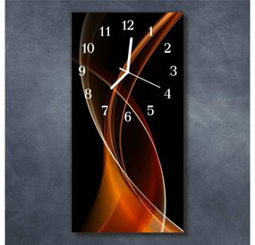 Nástěnné hodiny obrazové na skle - Abstrakt V