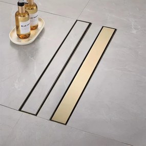 Rea Neox, nerezový odtokový žlab 50 cm, zlatá matná, REA-G4891