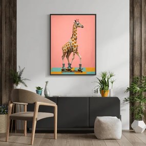 Žirafa na bruslích