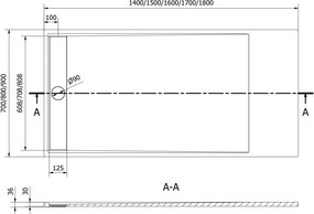 Mexen Amon obdélníkový sprchový kout SMC 160 x 90 cm, bílý - 4F109016