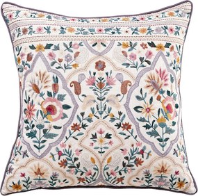BOHEMIAN Polštář orientální vzor 50 x 50 cm - bílá