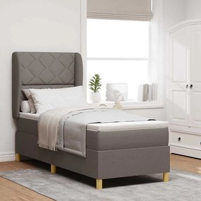 Postel s boxspringem s čelo Taupe 200 x 80 cm textil 3340785