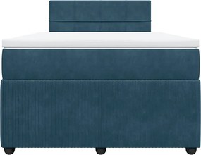 Box spring postel s matrací modrá 120 x 200 cm samet 3287714