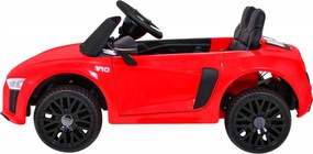 Ramiz Elektrické autíčko Audi R8 pro děti červené + dálkové ovládání + EVA + plynulý start + MP3 LED