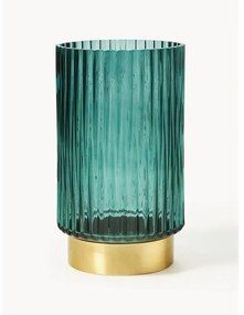 Skleněná váza's kovovou podstavou Lene, V 20 cm