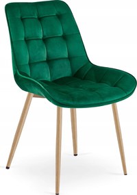 Zelená sametová židle BERA
