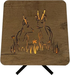 Li-Go "Srnci" lampa 19x19 cm provedení povrchu: dub