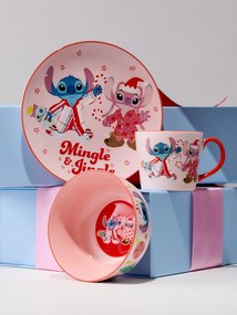 Sinsay - Sada: hrnek, miska a talíř Stitch - vícebarevná