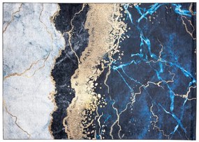 Modrý módní koberec s abstraktním vzorem Šířka: 120 cm | Délka: 170 cm
