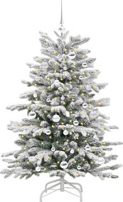 Umělý Skládací Vánoční Strom Bílá 150 cm PE a PVC 3395636