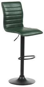 Sada 2 barových stoliček z umělé kůže zelené LUCERNE II Beliani