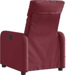 Elektrické masážní polohovací křeslo vínové textil 3206693