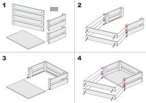 AMADEA Dřevěná skládací bedýnka z masivního dřeva, 32x19x10 cm, zvýšená nosnost