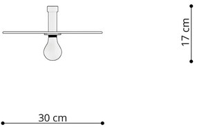 Černé stropní svítidlo ø 30 cm Soho – Sollux