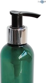 Dávkovač mýdla BEN 200 ml zelený s černo-stříbrným DISC TOP