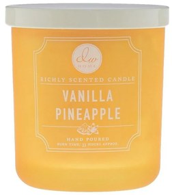 dw HOME Vonná svíčka ve skle Vanilla Pineapple 255 g, žlutá barva, sklo