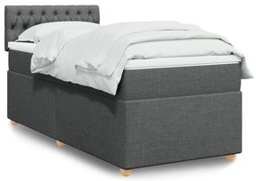 Box spring postel s matrací tmavě šedá 80 x 200 cm textil 3286515