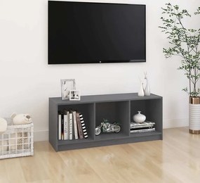 vidaXL TV stolek 104 x 33 x 41 cm masivní borové dřevo [809960] Barva: Černá
