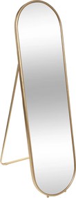 Velké stojací zrcadlo EDI se zlatým rámem, 43,5 x 160 cm