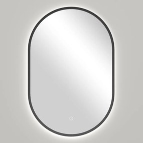 Cerano Balzo, LED koupelnové 55x100 cm, kovový rám, černá matná, CER-CER-NT8144H-55X100