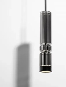 LED černo-šedý moderní lustr Bento 180