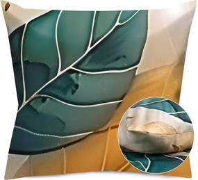 SATÉNOVÝ POVLAK NA POLŠTÁŘ SATYNLOVE PREMIUM 40X40 CM LISTY