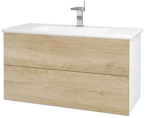 Dřevojas Koupelnová skříň VARIANTE SZZ2 100 (umyvadlo Euphoria) Varianta: N01 Bílá lesk / D15 Nebraska