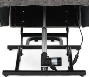 TV křeslo ZIKMUND s elektrickým polohováním — látka, šedá