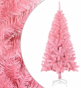 Umělý vánoční stromek se stojanem růžový 120 cm PVC 329177