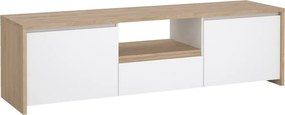 Bílý/v přírodní barvě TV stolek v dekoru dubu 179x52x48 cm Next – Tvilum