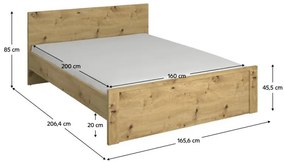 Tempo Kondela Dřevěná postel Airon